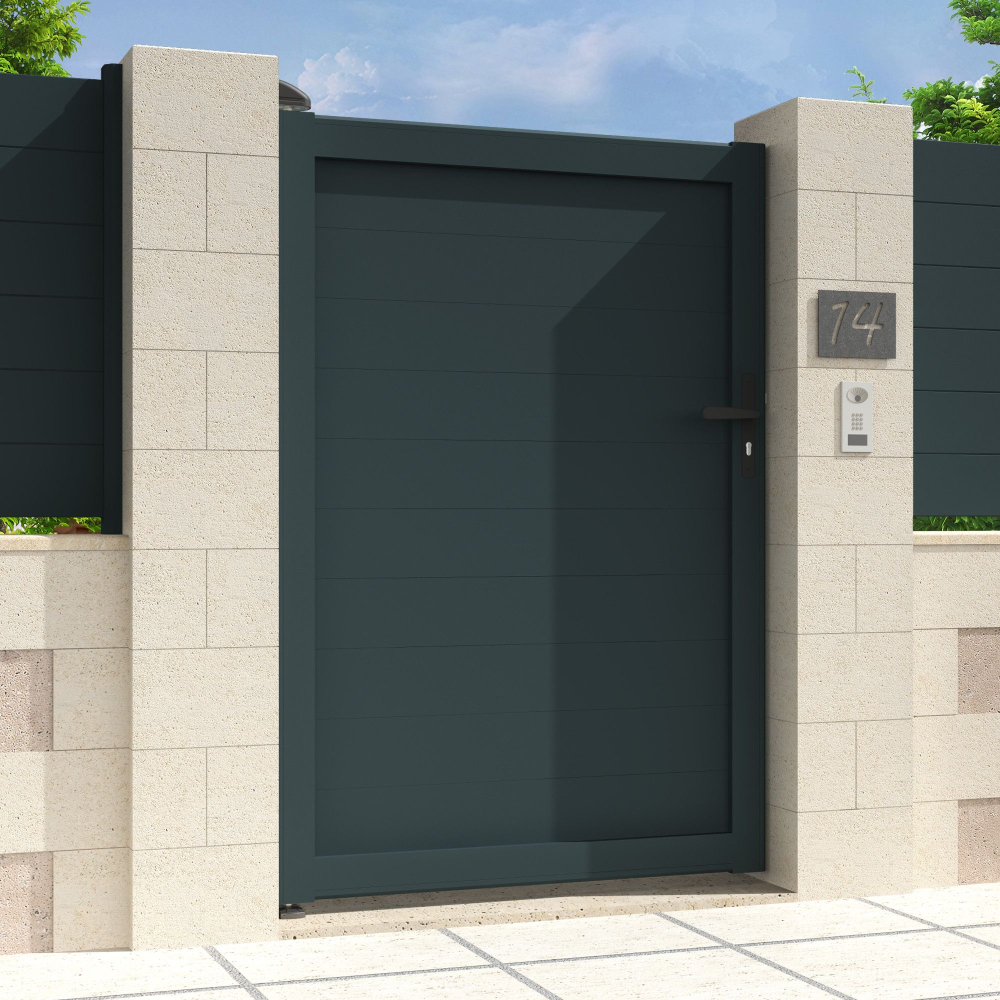 Portillon plein en Aluminium - Fabriqué en France